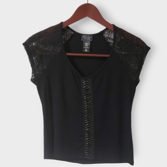 Midnight Hour | Tops | Hot Topic Midnight Hour Black Rose Lace Corset ...